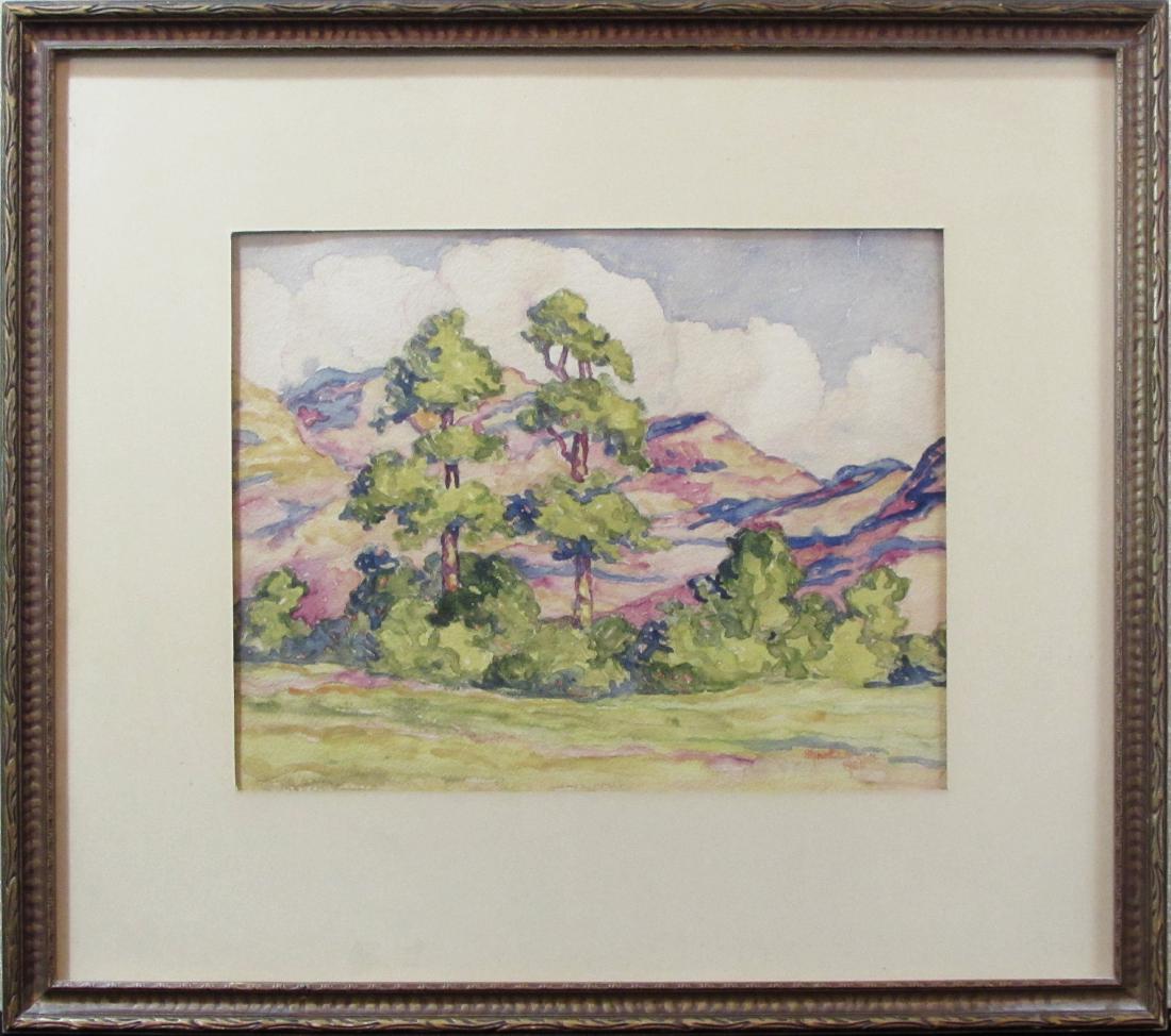 Signe Larson, watercolor, untitled Sandzen influence