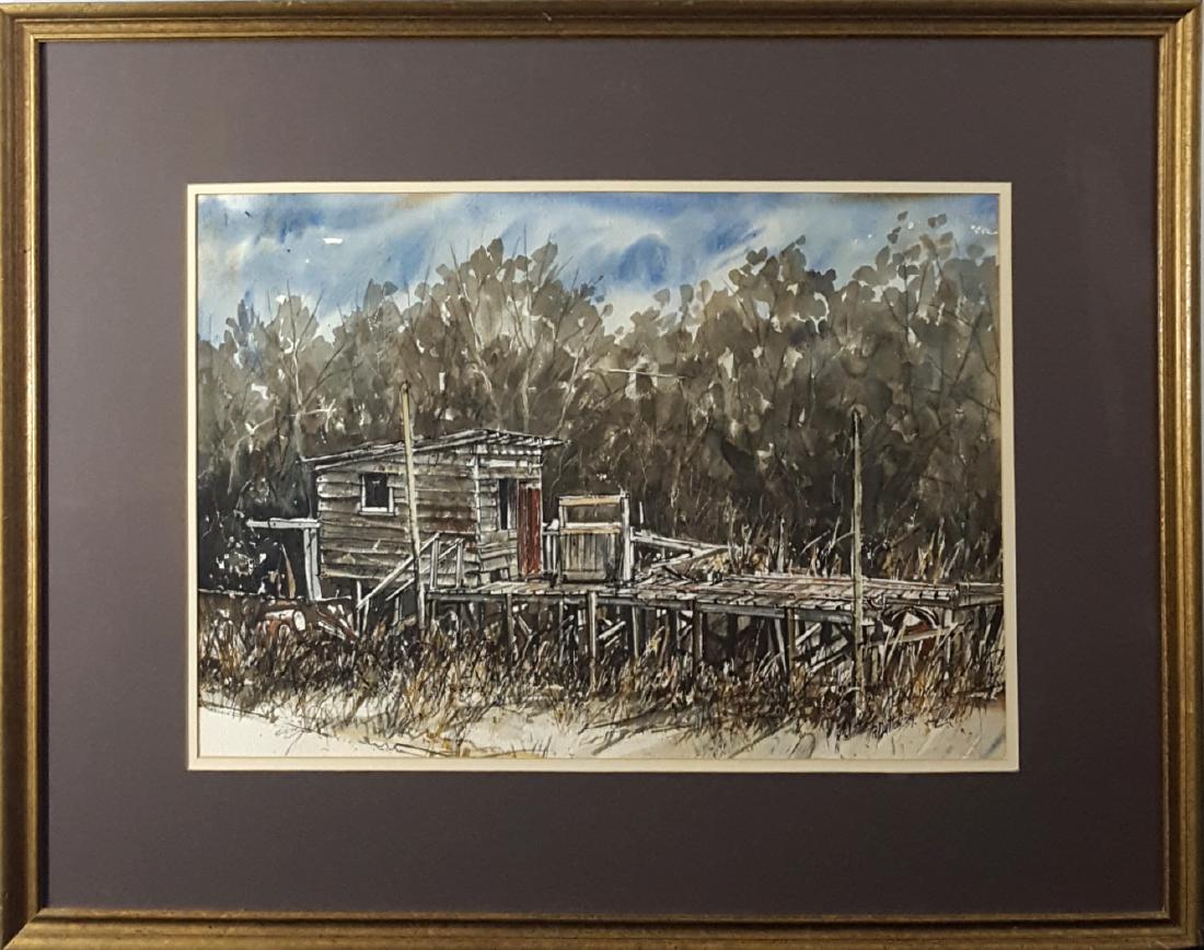 Dutton, Richard - pony mine iowa, watercolor, 1974