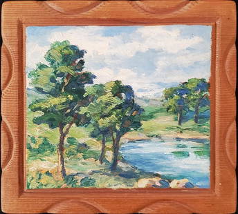 Larson, Signe Oil, Good Condition 4.25x4.75