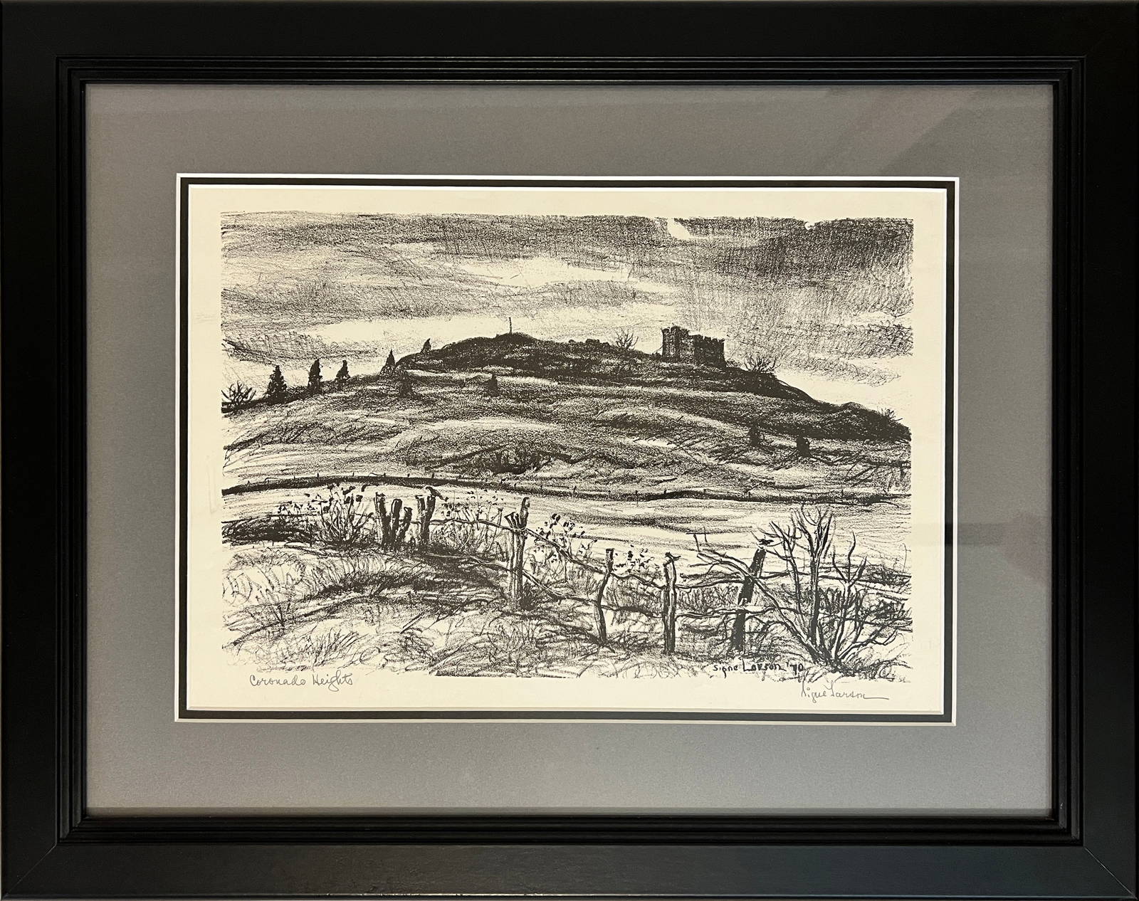 Larson, Signe (1908-1993) Lithograpgh, "coronado Heights" Auction