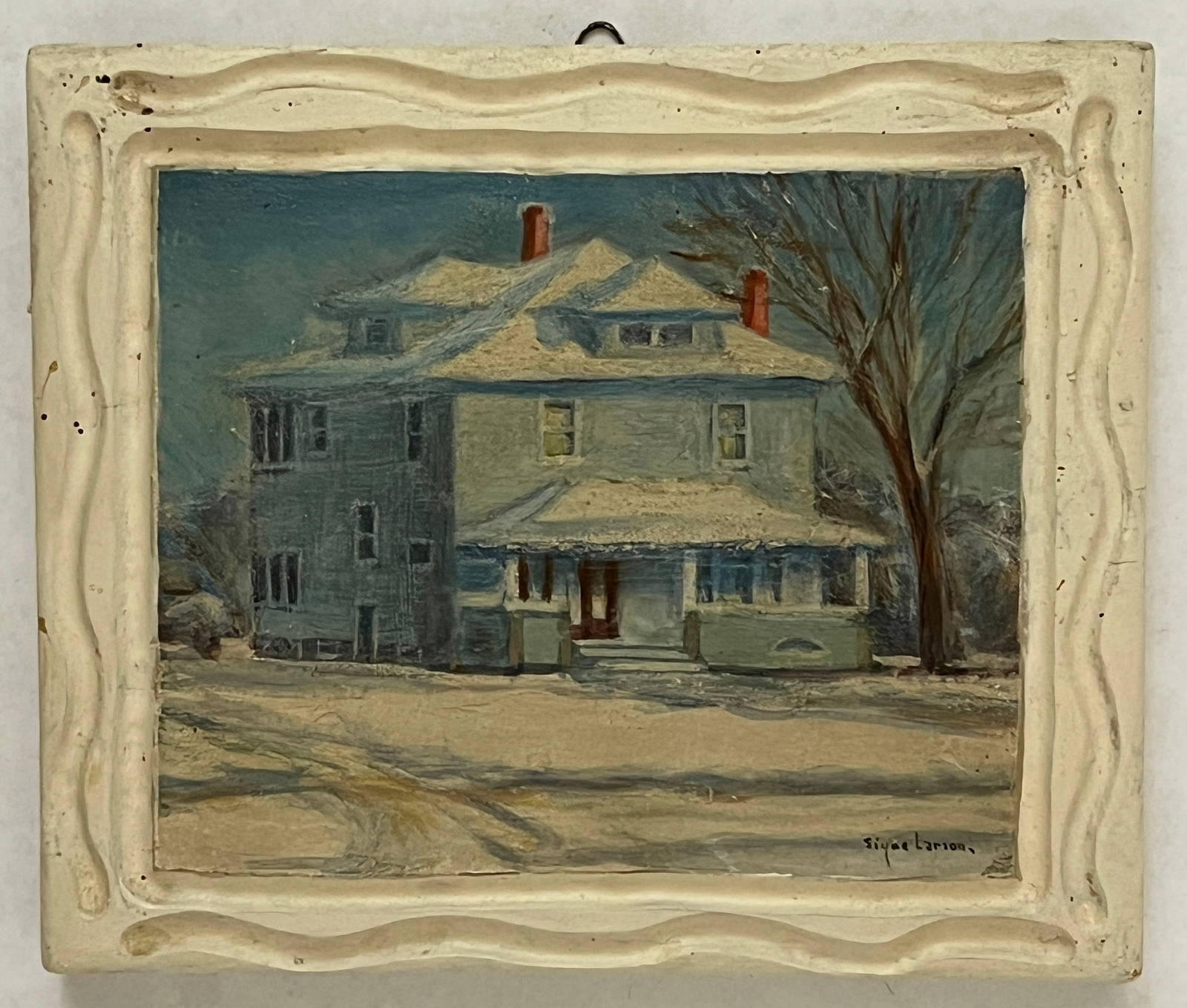 Larson, Signe (1908-1993) Untitled House, Oil On Board Auction