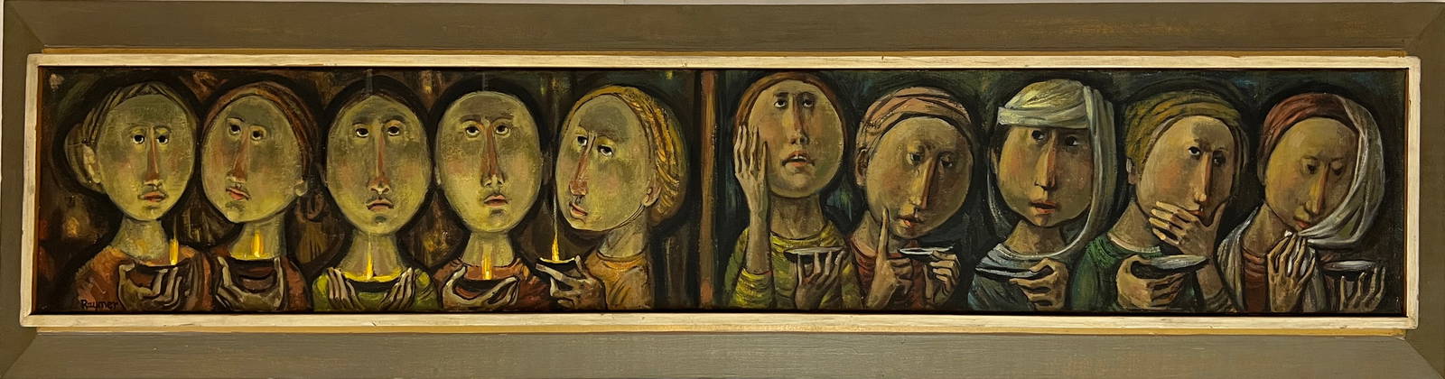 Raymer, Lester (1907-1991) "wise And Foolish Virgins" Oil On Canvas Auction