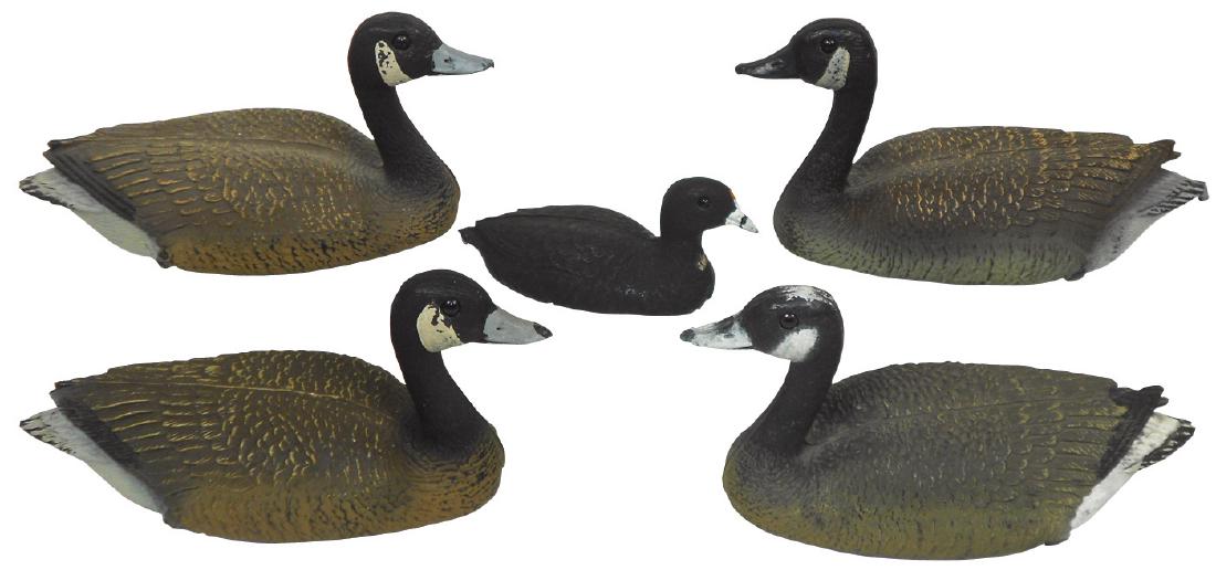 Decoys (5), miniature or salesman samples, created by