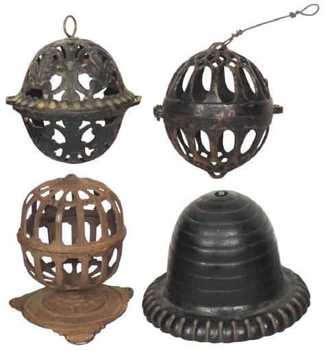 Country Store String Holders (4), All Fancy Cast Iron