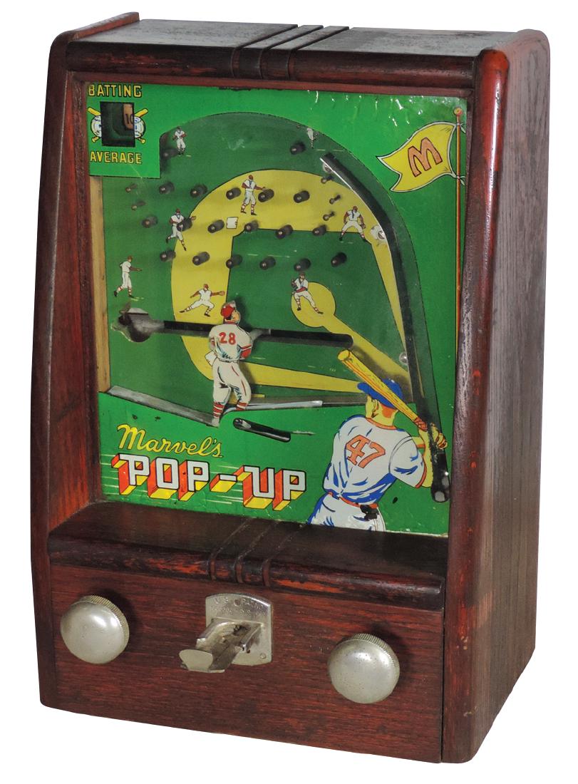 Coin-operated skill game, Marvel's Pop-Up Baseball, 1 - May 21, 2017 ...