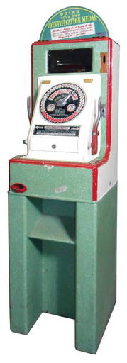 Coin Operated Metal Typer, Harvard Metal Typer