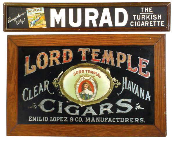 24: Cigar & cigarette advertising signs (2); Lord Templ