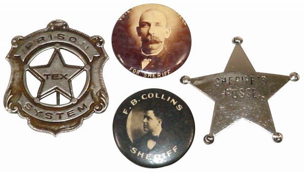481: Sheriff's Posse badge, Texas Prison System badge