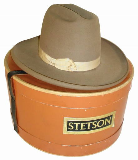 Stetson Hat, Tan Felt W/kettle Curl Brim & Stetson
