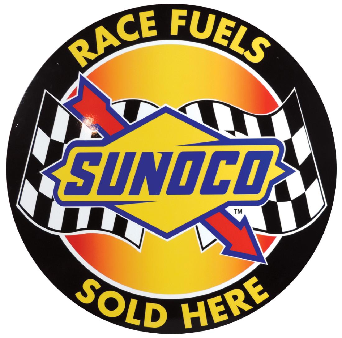 Petroliana sign, Sunoco Race Fuels Sold Here,