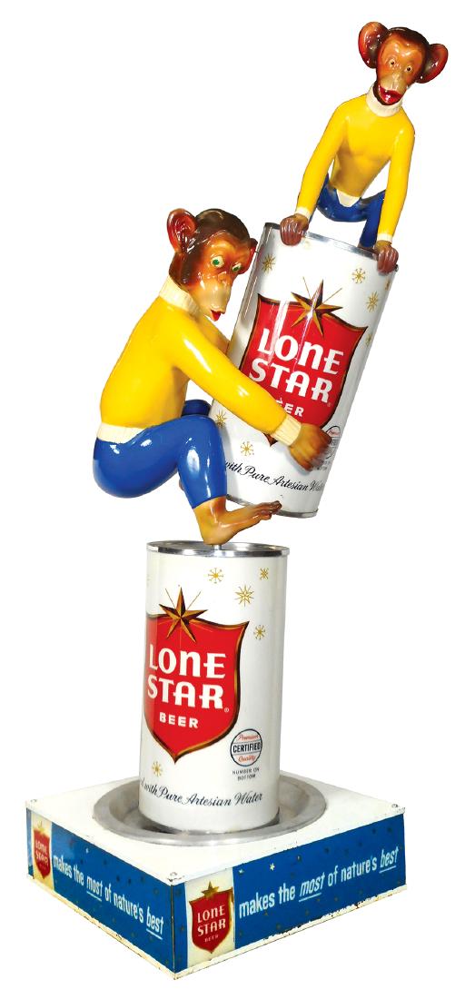 Breweriana Store Display, Rare Paul Stanley Lone Star