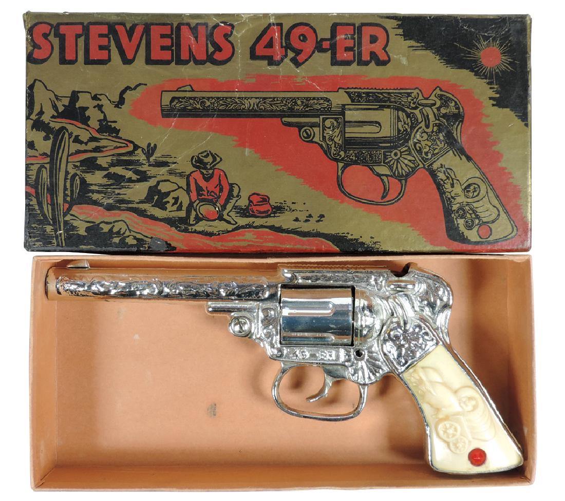 Toy cap gun, Stevens 49-ER, J.E. Stevens Co.-CT, metal,