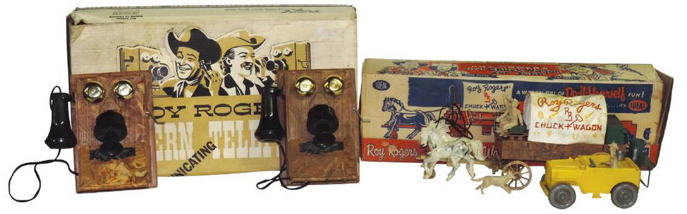 Roy Rogers Western Telephone, Plastic In Orig Box, Rr