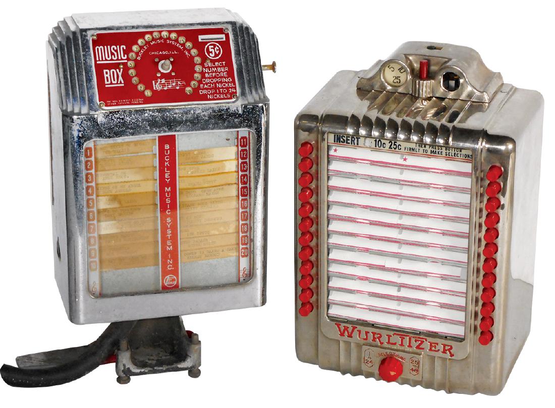 Coin-operated jukebox wall boxes (2), Buckley Music Box - Nov 05, 2017 ...