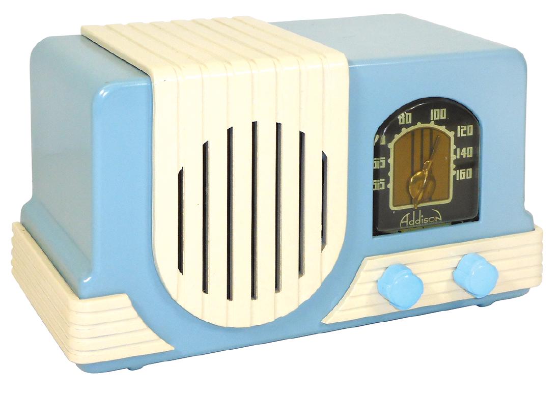 Radio, Addison, Model L2, painted Bakelite, two-tone