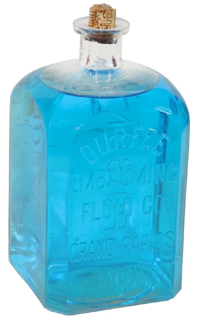 Funeralia, Embalming Fluid bottle, Durfee Embalming