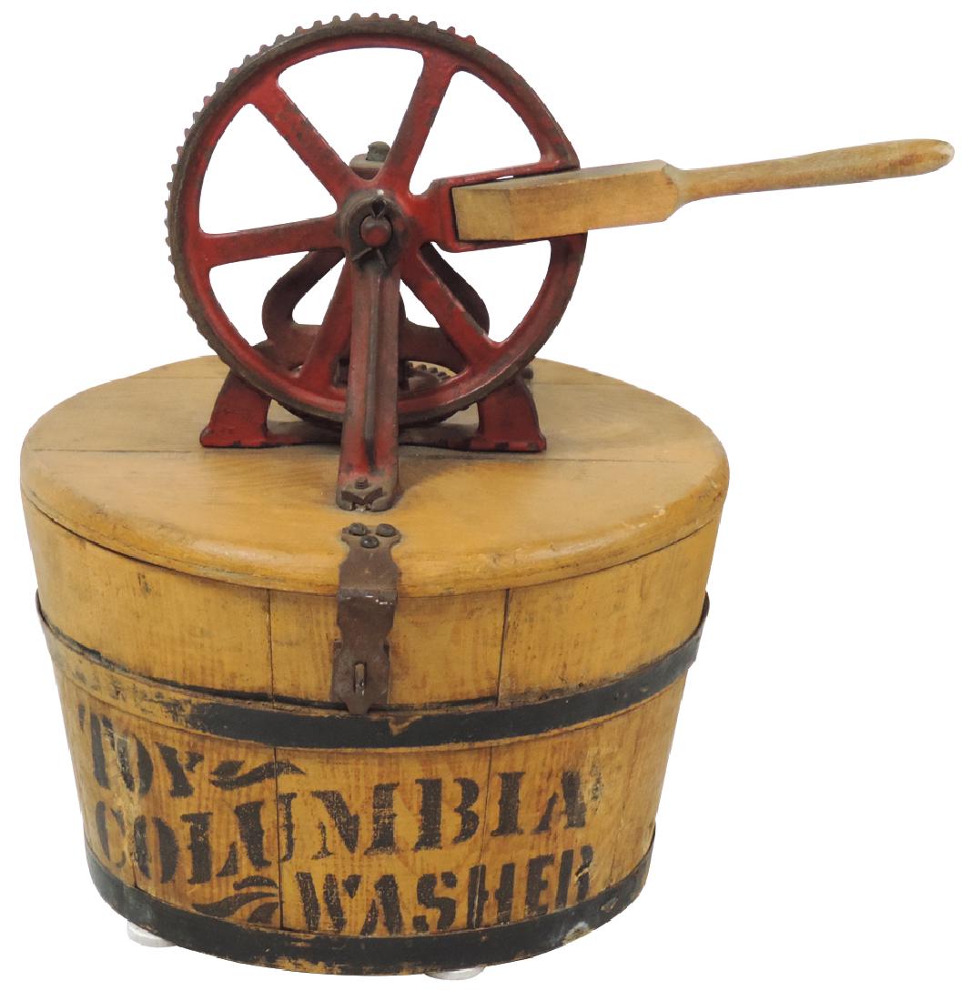 Salesman sample wringer washer, The Columbia Washer,