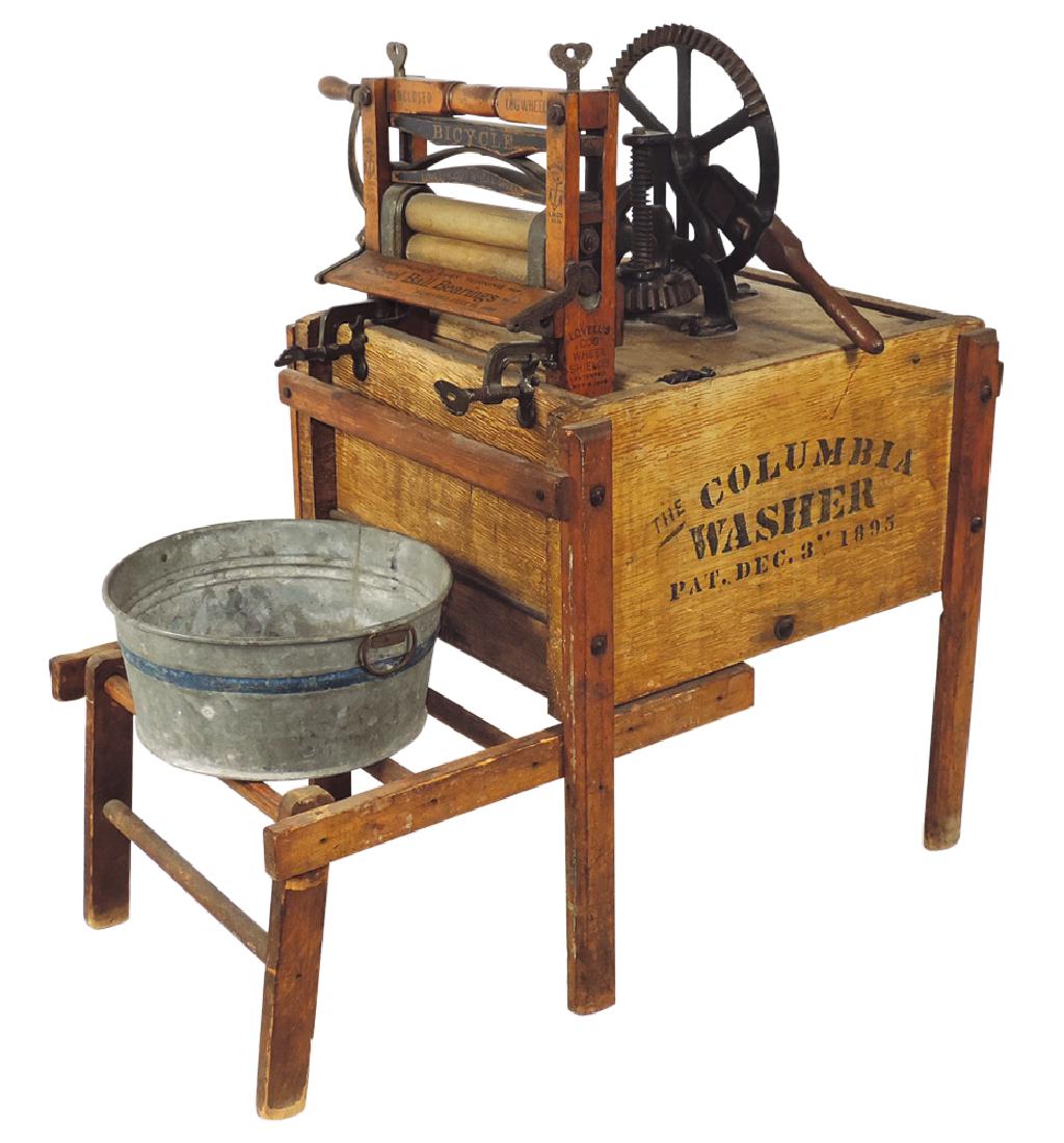 Salesman sample wringer washer", The Columbia Washer",