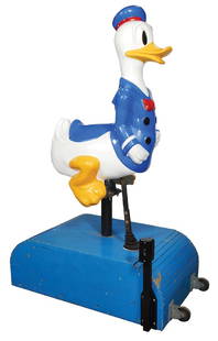 Vintage Coin Operated Musical Donald Duck Kiddie Ride