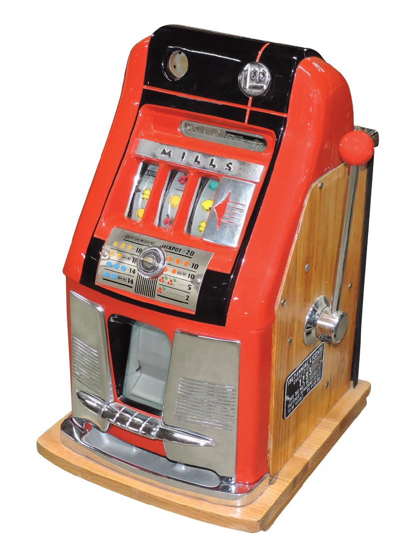 Coin Operated Slot Machine, Mills $1 Hightop W/front