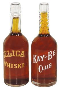 Enamel Label And Label Under Glass Back Bar Bottles