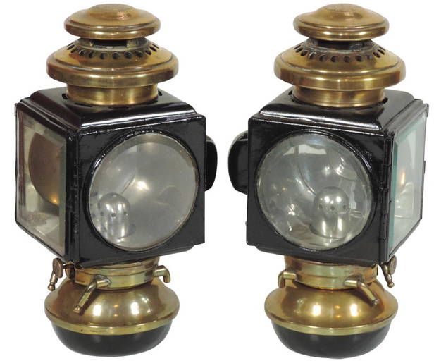 Automobile Edmund & Jones Model T Side Lamps (2), Pat'd