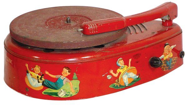 42: Child's toy record player, mfgd by General Electric
