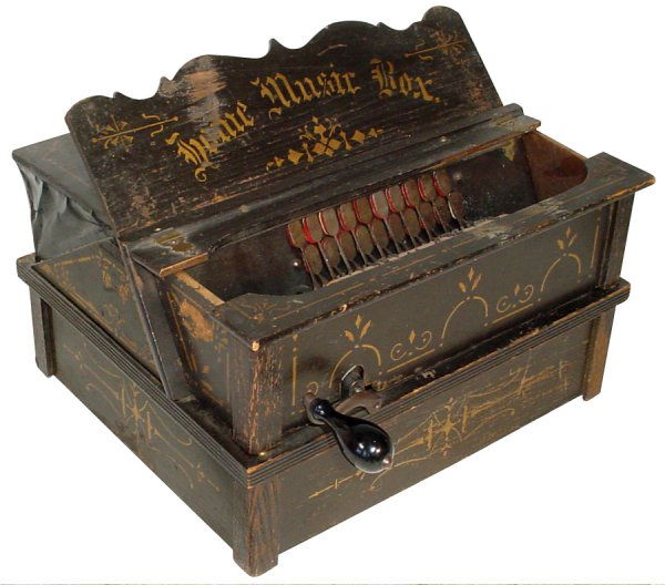 156: Roller organ, "Home Music Box", patd 1887, wood w/