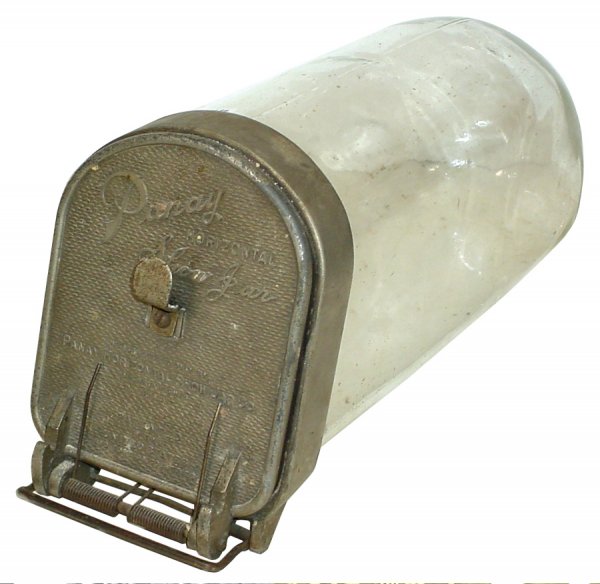 974: Panay Horizontal Show jar, glass countertop dispen
