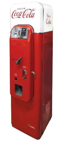 Coca-Cola machine, Vendo Model 44, gas station machine