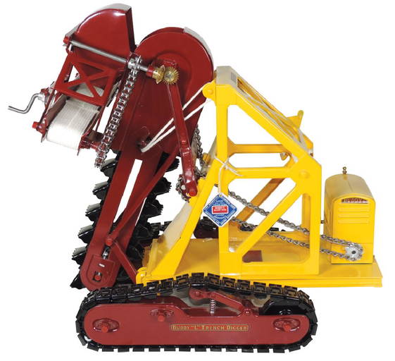 Toy Buddy "l" Trench Digger, By T Reproductions, Painte