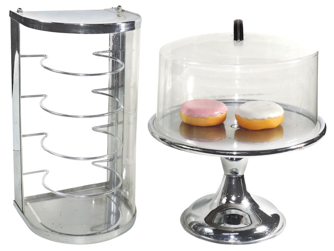 Diner counter displays for pies & cake (2), chrome and - Nov 04, 2018 ...