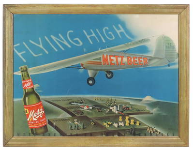 Metz Beer Clock, Metz Brewing Co., Omaha, Ne, "the