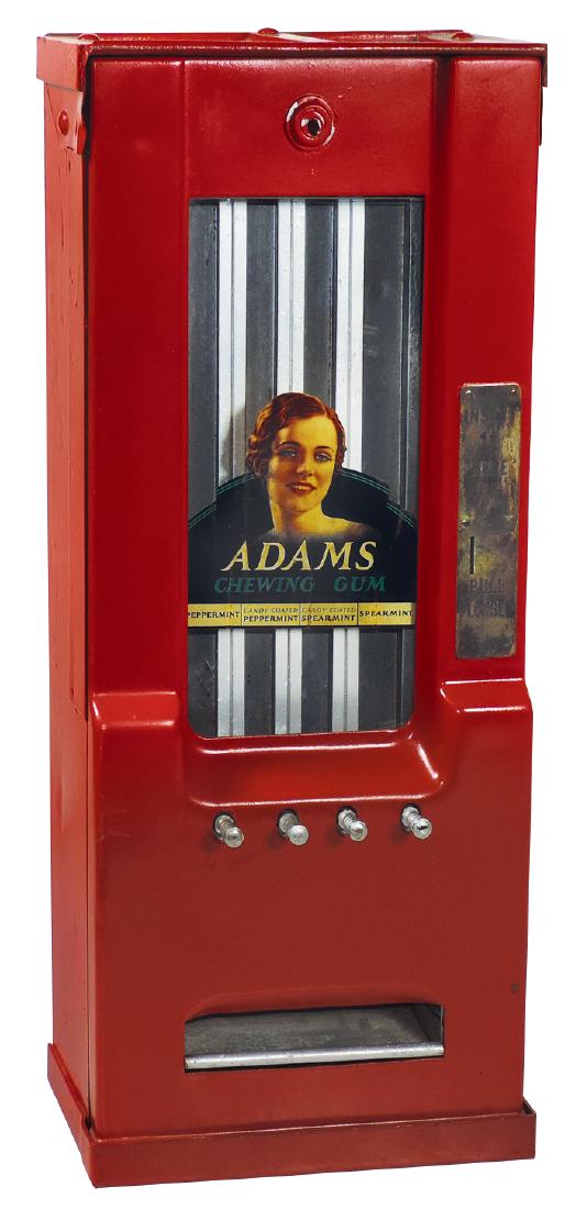 Coin-operated machine, Adams Chewing Gum 1 Cent
