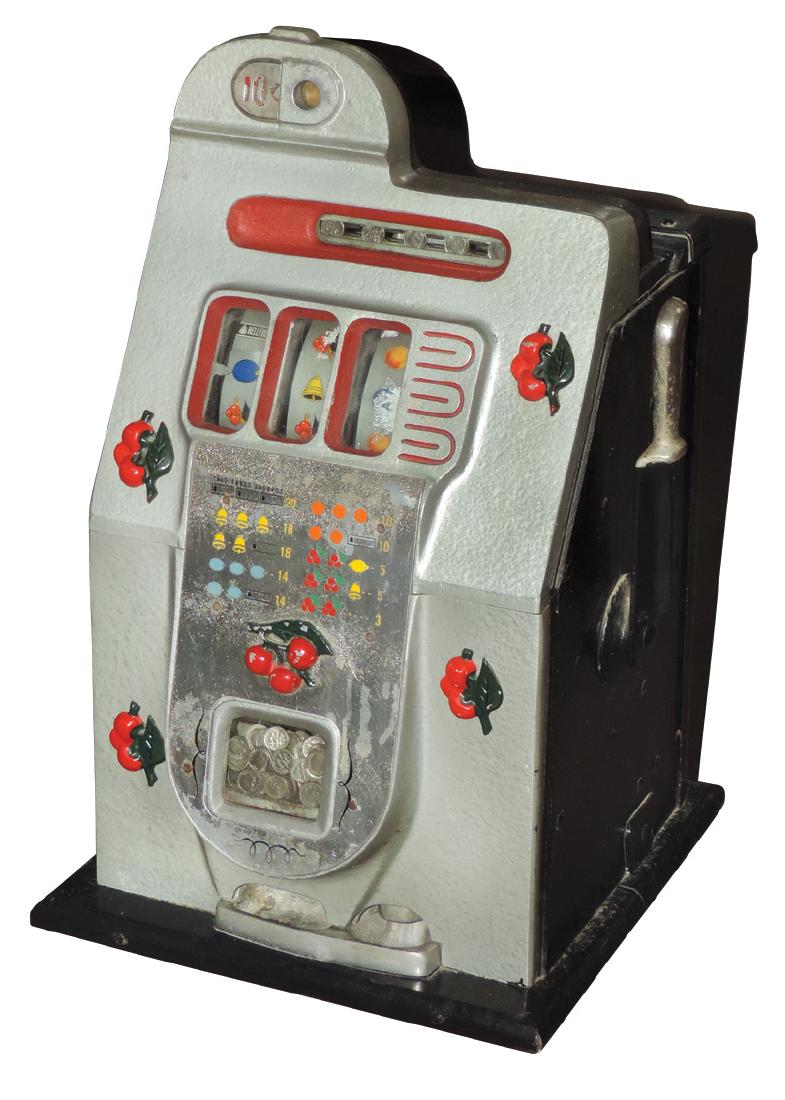 Coin-operated slot machine, Mills Black Cherry Bell, 10