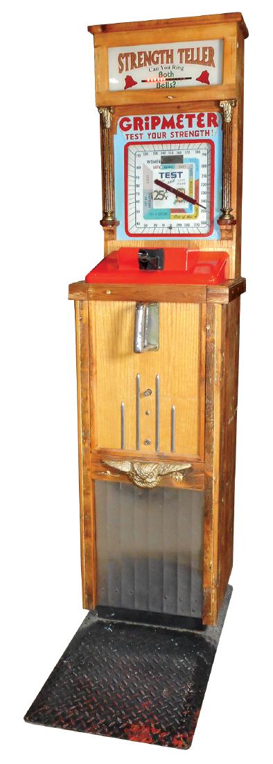 Coin Operated Arcade Strength Tester, 25 Cent, Has Tag