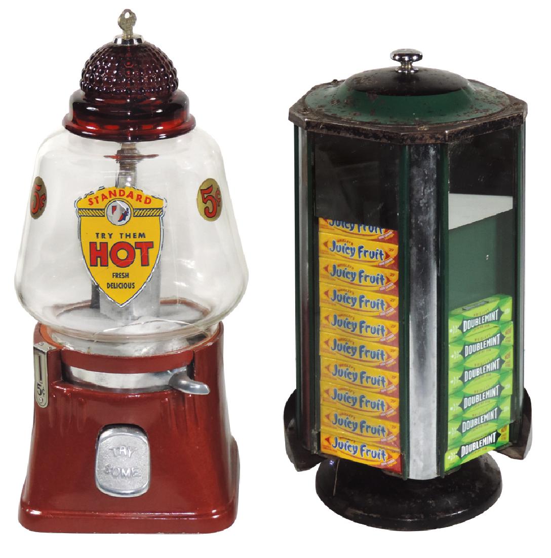 Coin Operated Hot Nut Machine & Chewing Gum Vendor (2),