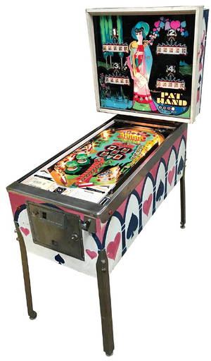 Coin Operated Pinball Machine, Williams Pat Hand,