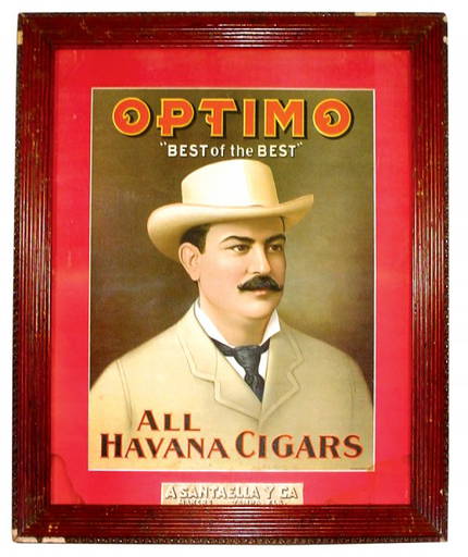 Optimo Cigars Litho On Paper Sign, By Kaufmann
