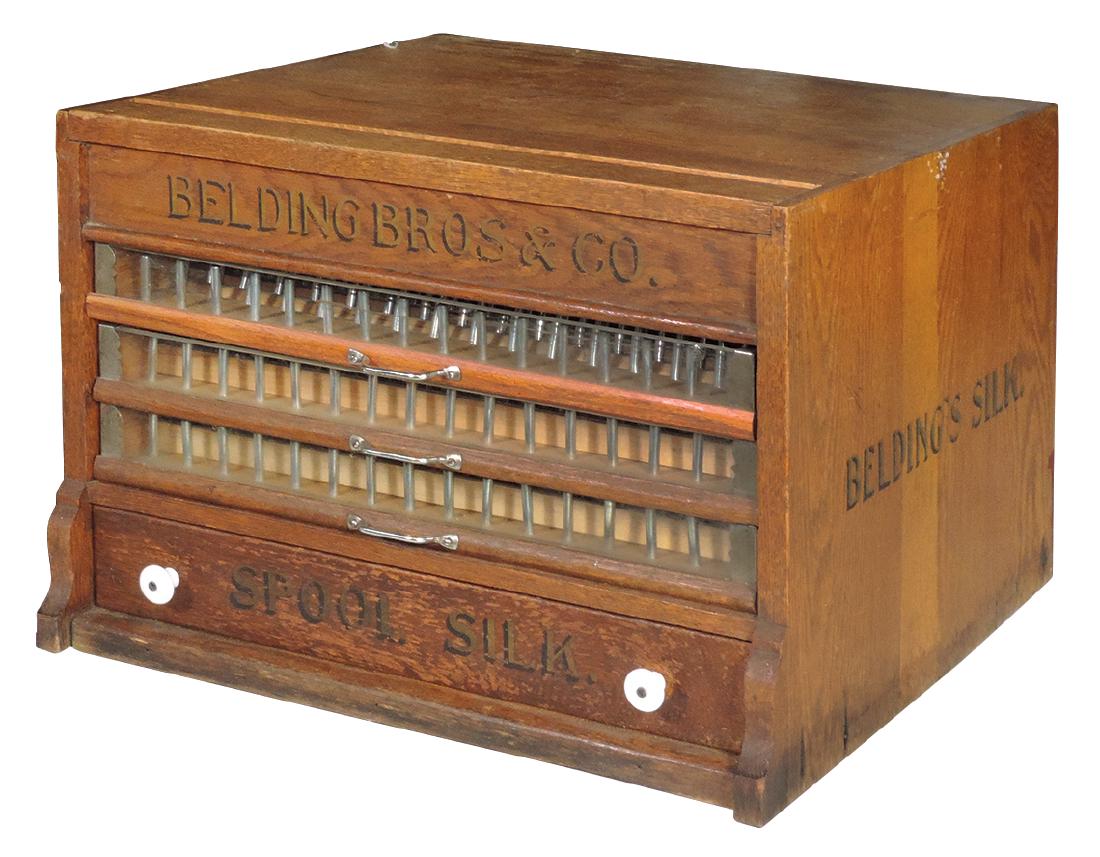 Country store spool cabinet, Belding Brothers & Co.