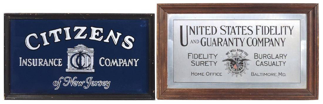 Insurance Signs (2), Citizens Insurance Company Of New