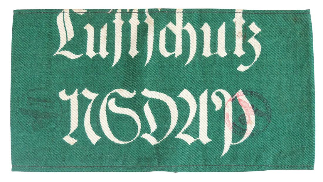 WWII German Luftschutz NSDAP armband w/ink stamp - Nov 01, 2019 | Rich ...