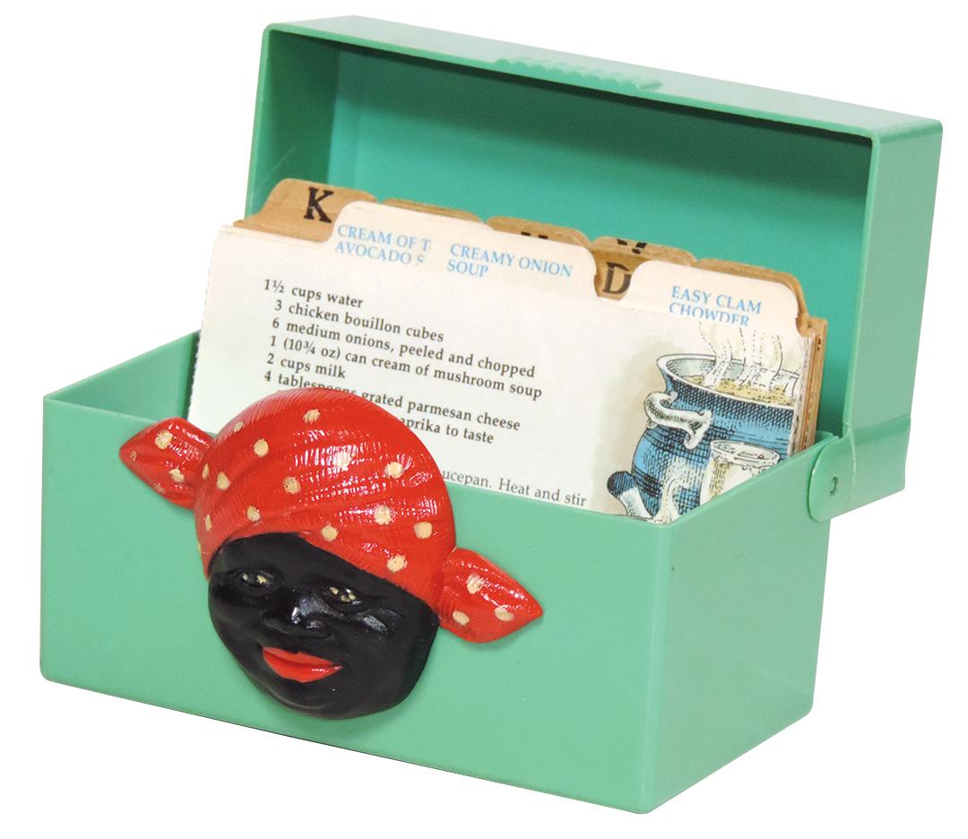 Black Americana Aunt Jemima Recipe Box, Green Plastic,