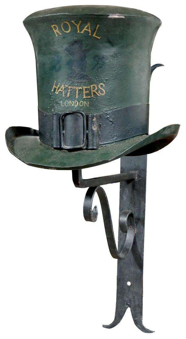 Trade sign, Hat Maker, hand-formed metal top hat - Nov 02, 2019 | Rich ...