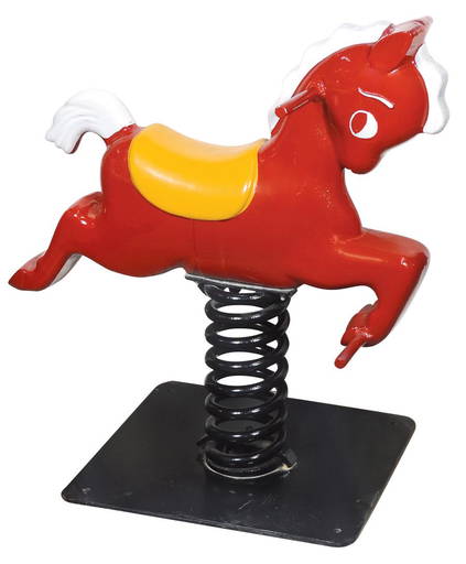 Child's Pony Spring Rider, Maker Unknown, Cast Alum On