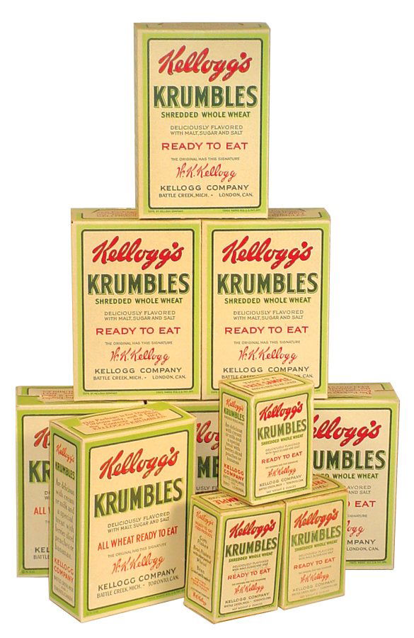 0014: Kellogg's Krumbles cereal boxes (10), 3 smaller b