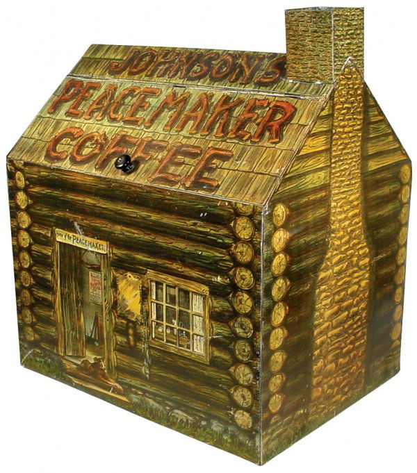 Johnson's Peacemaker Coffee Bin, Litho On Metal C