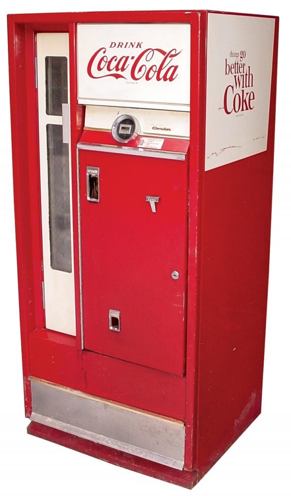 0819: Coca-Cola machine, Cavalier, model CSS-64, 10 Cen