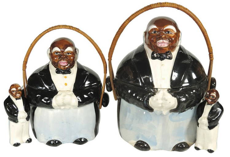 Black Americana (4), Butler Cookie & Biscuit Jars