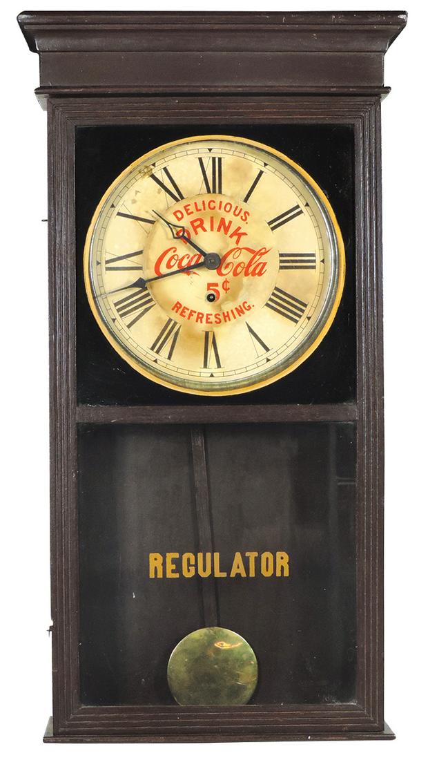 Coca-Cola Sessions Wall Regulator Clock, c.1910, - Jul 25, 2020 | Rich ...
